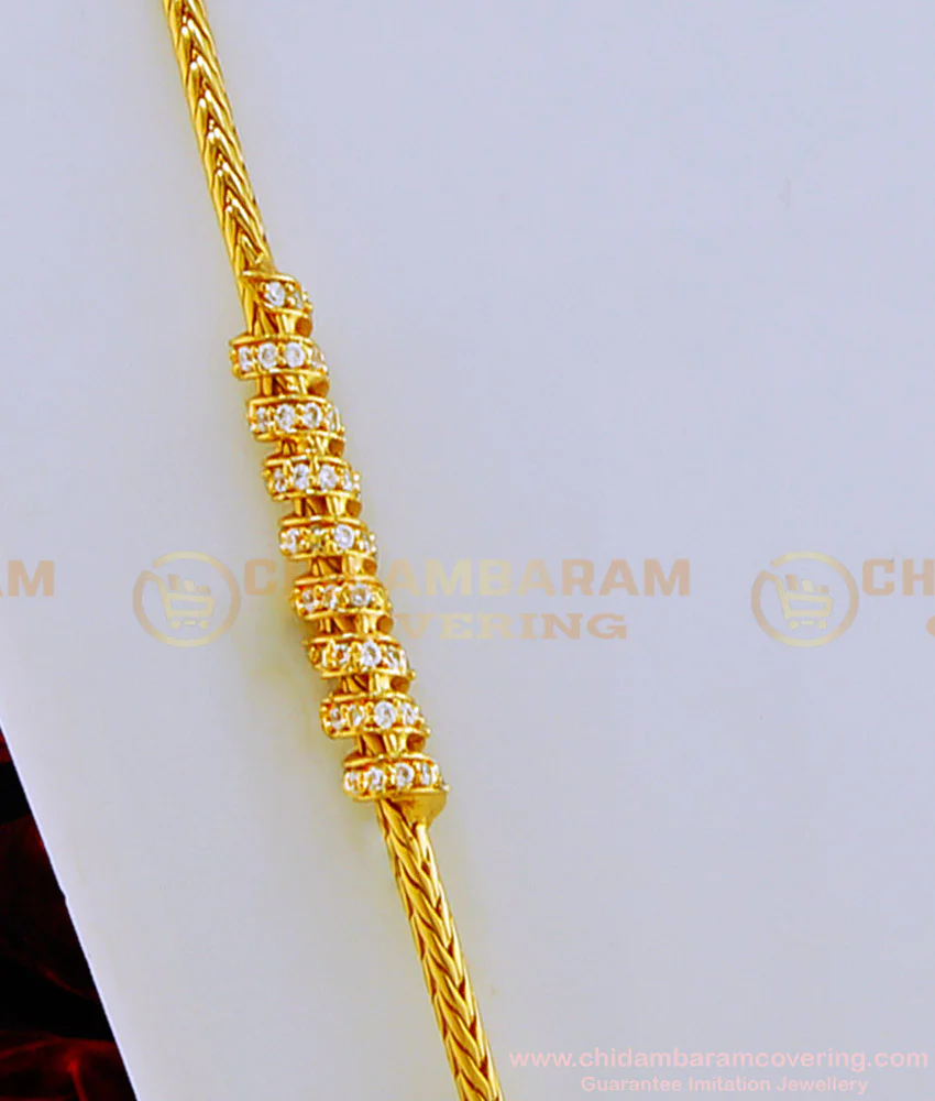 Buy Trendy Gold Plated Thali Kodi Chain Ad Spiral Design Mugappu Chain